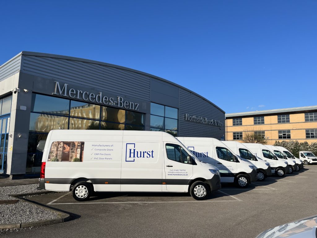 Hurst Doors invests in new fleet of 24 vans | Hurst Doors